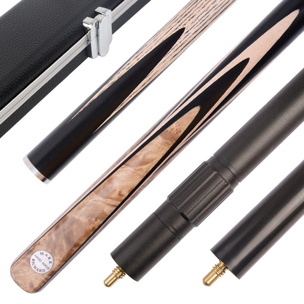 Professional Alloy 3/4 Piece Snooker Cue - Gabon Ebony & Ash Shaft - 5 ...